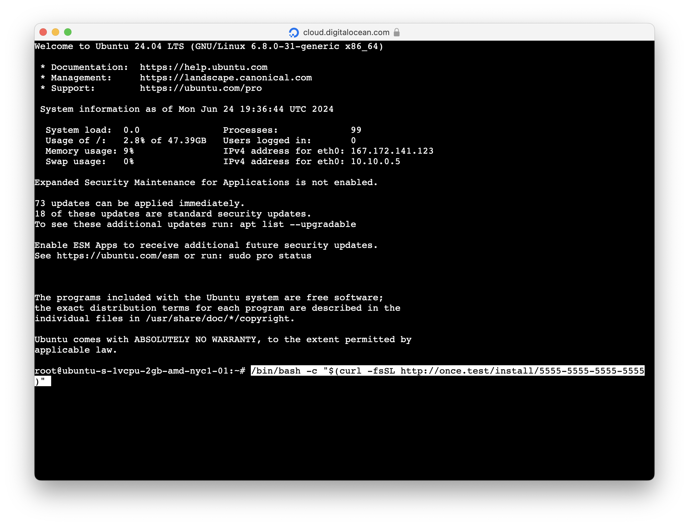 Installing on Digital Ocean · The Writebook Manual · 37signals